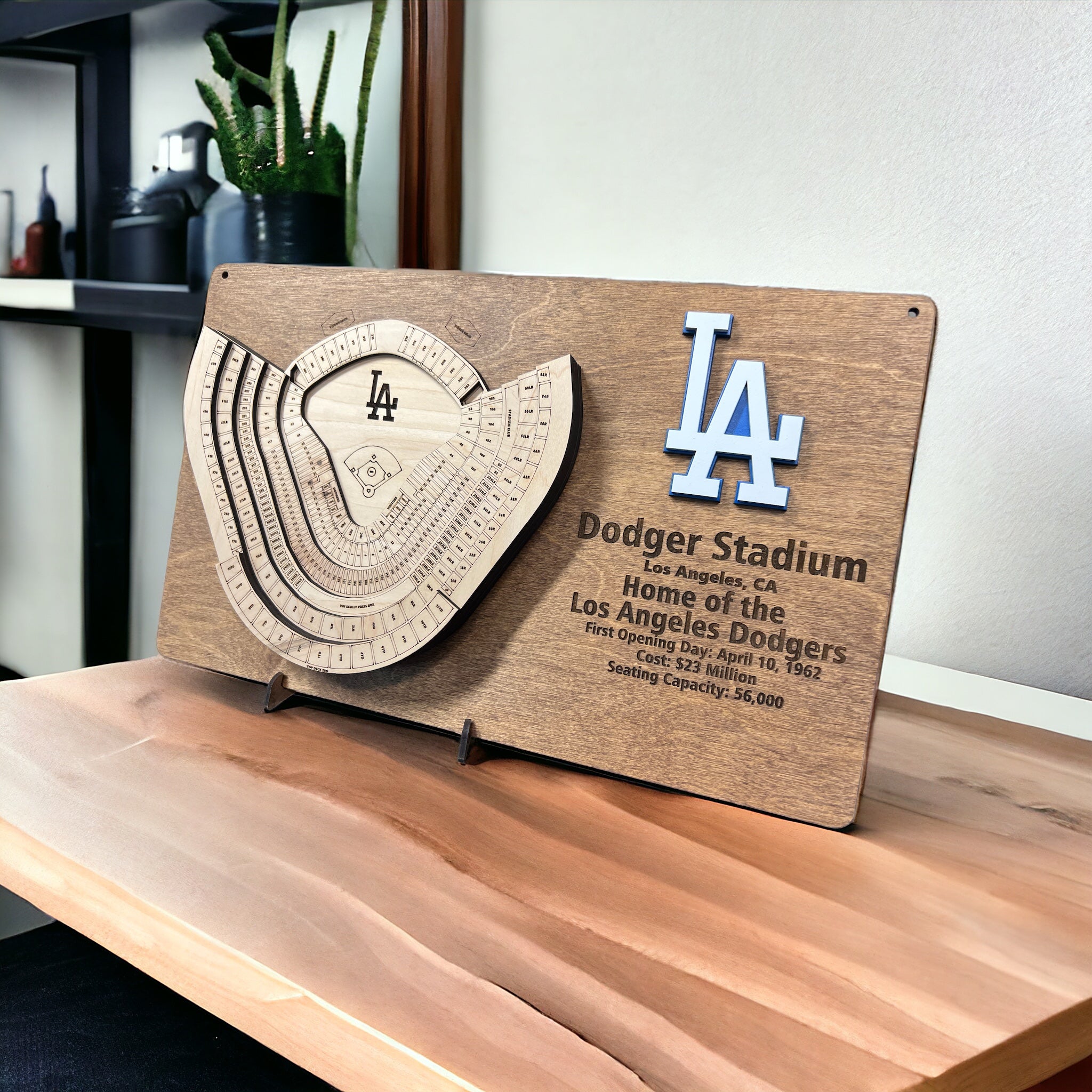 LA Dodgers Layered Dodger Stadium Display - 3D Baseball Art for Ultima ...